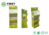 China Custom Cardboard Floor Display 3 Shelves 75kg Capacity Eco-Friendly Retail POP for sale