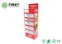 China Custom Foldable Corrugated Floor Standing Display Units for Food 350gsm CCNB B Flute for sale