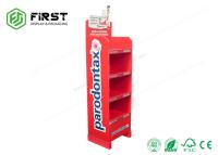 China Custom Recyclable Corrugated Cardboard Floor Display Stand 200 Units MOQ for sale