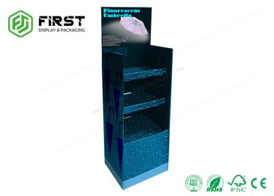 China Custom CMYK Printed Foldable Corrugated Cardboard Display Stand 2.5mm Thickness for sale