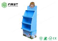 China Custom Recycled Cardboard Paper Floor Display Stand Eco-Friendly Advertising 100 Sets MOQ for sale