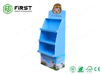 China Custom Recycled Cardboard Paper Floor Display Stand Eco-Friendly Advertising 100 Sets MOQ for sale