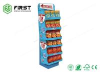 China Customized Corrugated B Flute Foldable Cardboard Display Stand for Snacks 120cm for sale