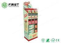 China Custom Cardboard Floor Display Shelf 350G CCNB B Flute Corrugated for Retail Promotion for sale