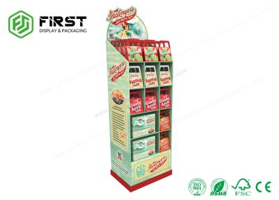 China Custom Cardboard Floor Display Shelf 350G CCNB B Flute Corrugated for Retail Promotion for sale