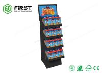 China Custom Corrugated Cardboard Floor Displays 4C CMYK Printing 100pcs MOQ for Food Promotion for sale