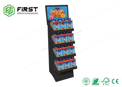 China Custom Corrugated Cardboard Floor Displays 4C CMYK Printing 100pcs MOQ for Food Promotion for sale