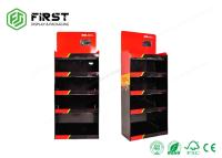 China Custom Matte Printed Foldable Corrugated Paper Floor Display Shelf For Retail Promotion for sale