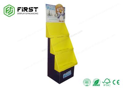 China Custom 4 Color Printing Recycled Cardboard Floor Display Shelf 350gsm CCNB B Flute for Retail Shop for sale