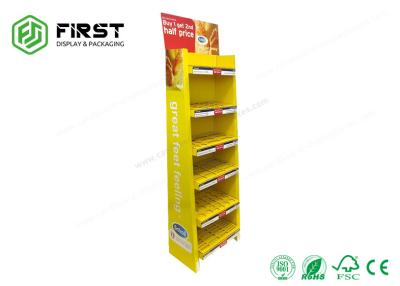 China Custom Made Recyclable Corrugated Paper Floor Stand Display For Advertising for sale