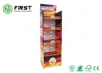 China Custom Corrugated Cardboard Floor Display Shelf Eco-Friendly Promotional Stand 350g CCNB for sale