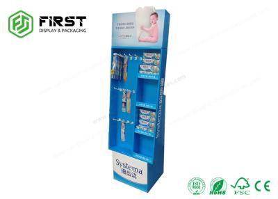 China Custom Cardboard Pop Display Stand with Hooks 350gsm CCNB Corrugated B Flute for sale