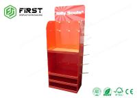 China Custom CMYK Recycled Paper Cardboard POP Floor Displays with Hooks 300g CCNB for sale