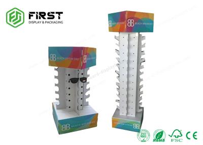 China Custom Folding Corrugated Floor Display Stand for Sunglasses 350g CCNB K3 for sale