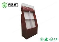 China CMYK Printed Corrugated Pop Up Retail Display Stand Light Weight Cardboard Floor Display 200 Pcs MOQ for sale