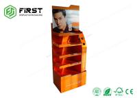 China Customized CMYK Offset Printing Corrugated POP Floor Cardboard Display Stands 1200x1600mm for Cosmetic for sale
