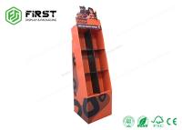 China Custom Color Printing Folding Cardboard Floor Display Stand 1800mm Height for Food for sale