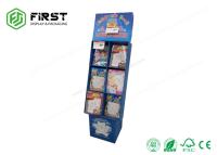 China Custom Logo Printed Cardboard Floor Display Stand for Books Eco-Friendly Durable 4C CMYK Offset for sale