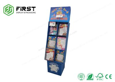 China Custom Logo Printed Cardboard Floor Display Stand for Books Eco-Friendly Durable 4C CMYK Offset for sale