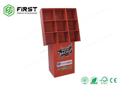 China Custom Corrugated Cardboard Floor Display Stand for Supermarket Promotion 120cm for sale