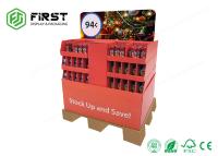 China Custom Corrugated Cardboard Floor Display Stand 4C Offset Printing for Supermarket Retail for sale
