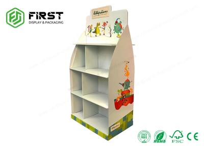 China Custom Corrugated Paper Floor Display Rack Eco-Friendly Recyclable 350g CCNB B Flute for sale