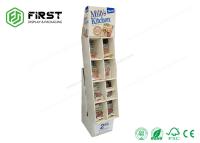 China Custom Corrugated Cardboard Floor Display Stand Full Color Printing for Retail Advertising 100pcs MOQ for sale