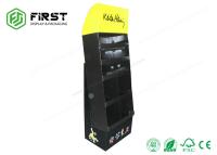 China UV Coating Customized Logo Cardboard Floor Displays Sturdy Corrugated POP Displays 150cm for sale