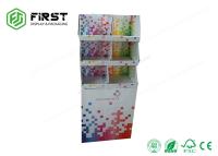 China Customized Recyclable Cardboard POP Displays 350g CCNB Corrugated Paper Retail Floor Stands for Supermarket for sale