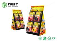 China Custom Recyclable Cardboard Counter Display Stand with Pegs Hooks 300x450x1640mm for sale