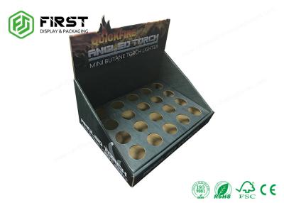 China Customized Cardboard Counter Display Rack with Holes for Retail Promotion 500pcs MOQ for sale