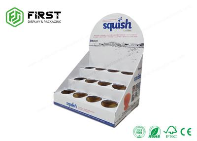 China Custom Printed Recyclable Corrugated Cardboard Counter Display Boxes with Holes 2.5mm-15mm for sale