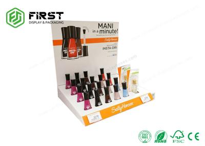China OEM Custom Cardboard Counter Display Boxes with Holes for Nail Polish 350g CCNB for sale