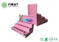 China Custom Recycled Cardboard Counter Display Box with Holes for Retail 200pcs MOQ for sale