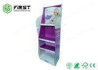 China Custom Glossy Printing POP Advertising Corrugated Paper Floor Display Shelf Stand 18000sqm Factory for sale