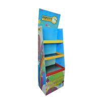 China Custom Cardboard Beverage Display Stand with Glossy Lamination 4 Shelves for sale
