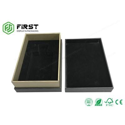 China Customized Gold Foil Logo Luxury Rigid Cardboard Perfume Gift Packaging Boxes 1200gsm for sale