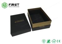 China Full Matte Black Printed Recycled Rigid Cardboard Gift Boxes with Lid Custom Size for sale