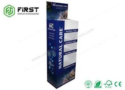 China Foldable POP Carton Stand Custom Retail Portable Cardboard Floor Display for sale