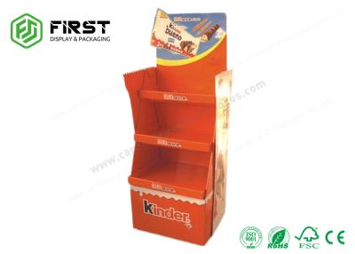 China Custom Recyclable Cardboard Floor Display Stand for Snacks Promotion 100 Pcs MOQ for sale