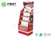 China Custom Corrugated Cardboard POS Display Stand K6 Board CMYK Offset Printing 50kg Capacity for sale