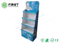 China Custom Corrugated Cardboard Floor Display Stand for Retail Promotion POP Skin Care Products 100pcs MOQ for sale