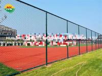 China 3.8mm Thickness PVC Coated Diamond Chain Link Mesh Fence for Sports Field for sale