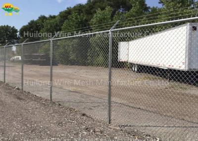 China Galvanized Diamond 45x45 Mesh Chain Link Wire Fence 8.5ft X 30ft For Security Land for sale