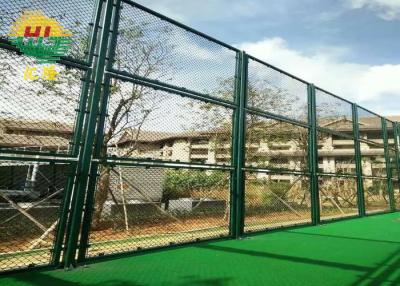 China 3.5mm Soccer Court Chain Link Wire Fence Pvc Coated Or Galvanized 10ft High for sale