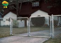 China Residential Green Chain Mesh Fencing Double Swing Gates - 1-3/8