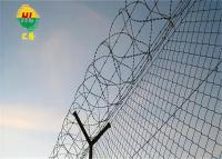 China Hot Dip Galvanized 6ft Chain Link Fencing Top With Barbed Wire for sale