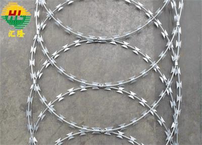China Hot Dipped Galvanized Flat Style Concertina Barbed Wire High Strength for sale