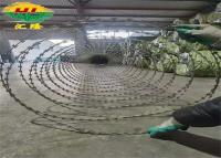 China Anti Piracy Galvanized Razor Wire Coils With Loops Dia 600 Mm Used On Ships for sale