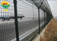 China All Ral Color Pvc Coated Clear View 358 Weld Mesh Fencing 10GA For Airport for sale